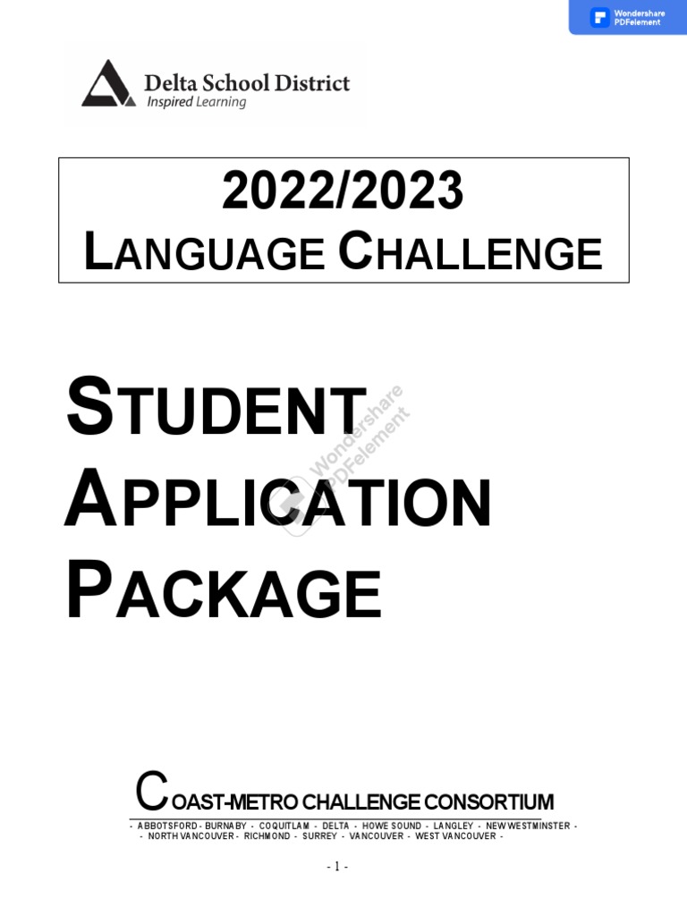 Chall Applic Package - 23 (Final) | PDF | Learning | Cheque