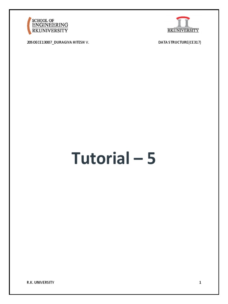 Datastructure Practical 5 Pdf