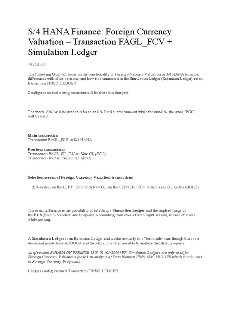 Foreign Currency Valuation Configuration | PDF | Valuation (Finance ...