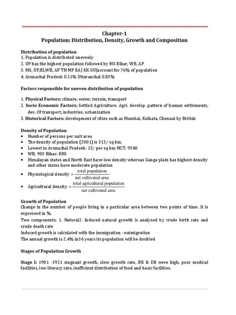 CBSE Class 12 Geography Revision Notes Chapter 11 | PDF | Adolescence ...