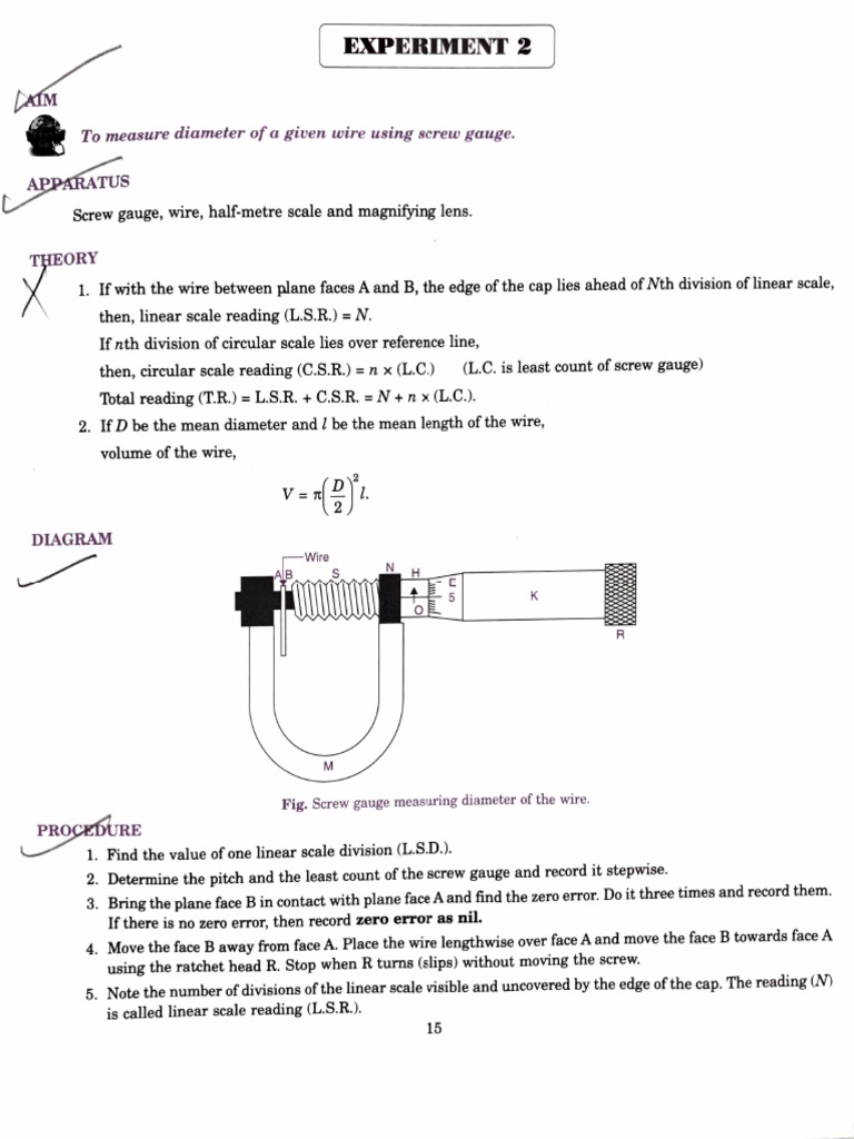 11th Physics Experiment 2 | PDF