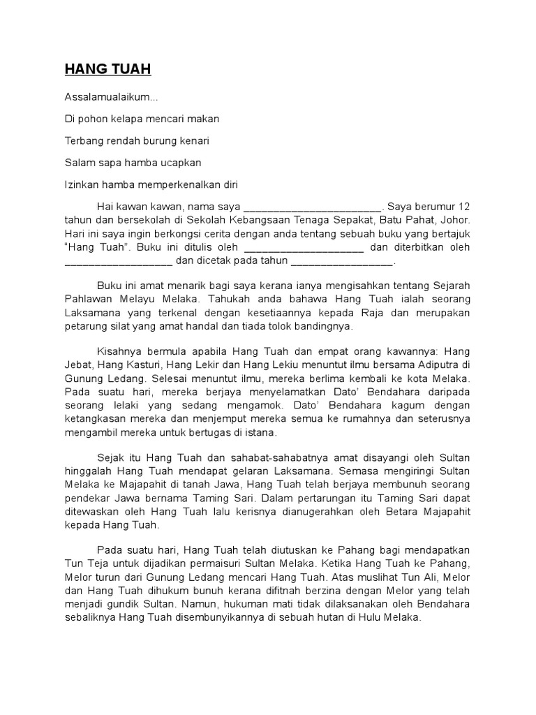 HANG TUAH (Edit) | PDF