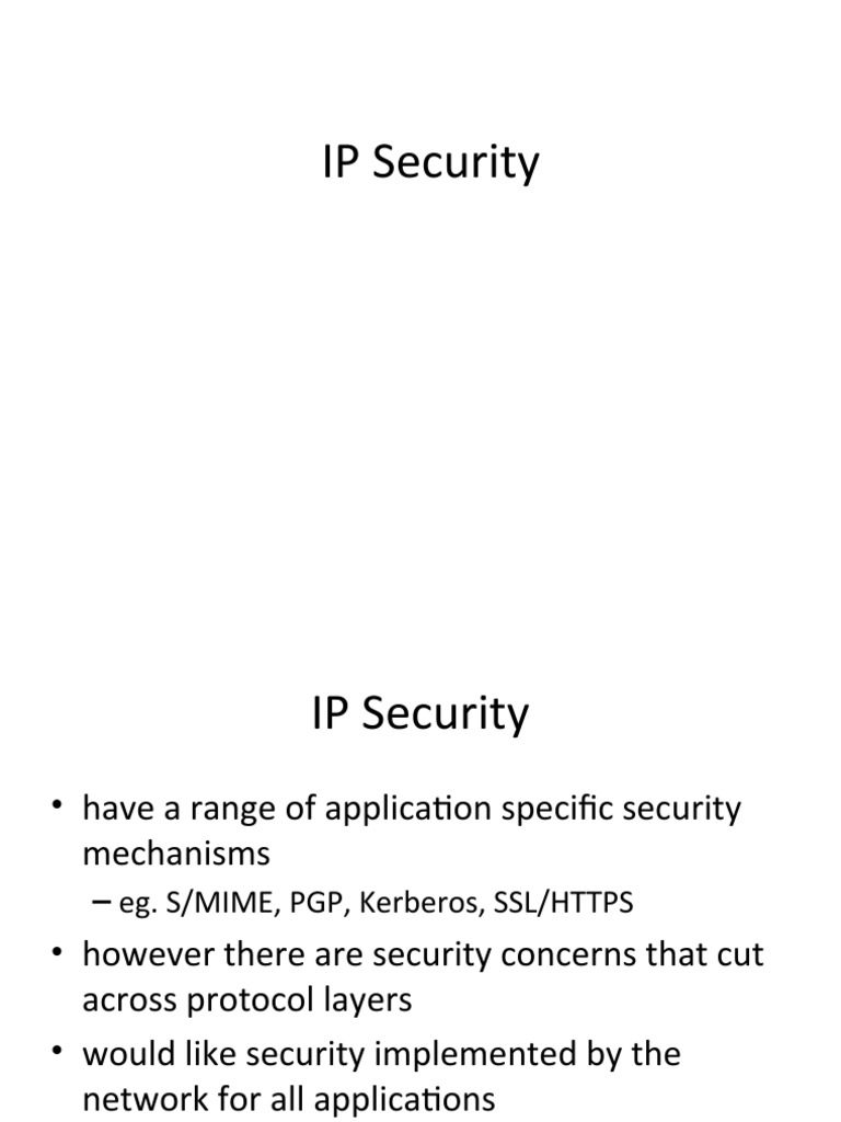 6 IP Security | PDF | Internet Protocols | Router (Computing)