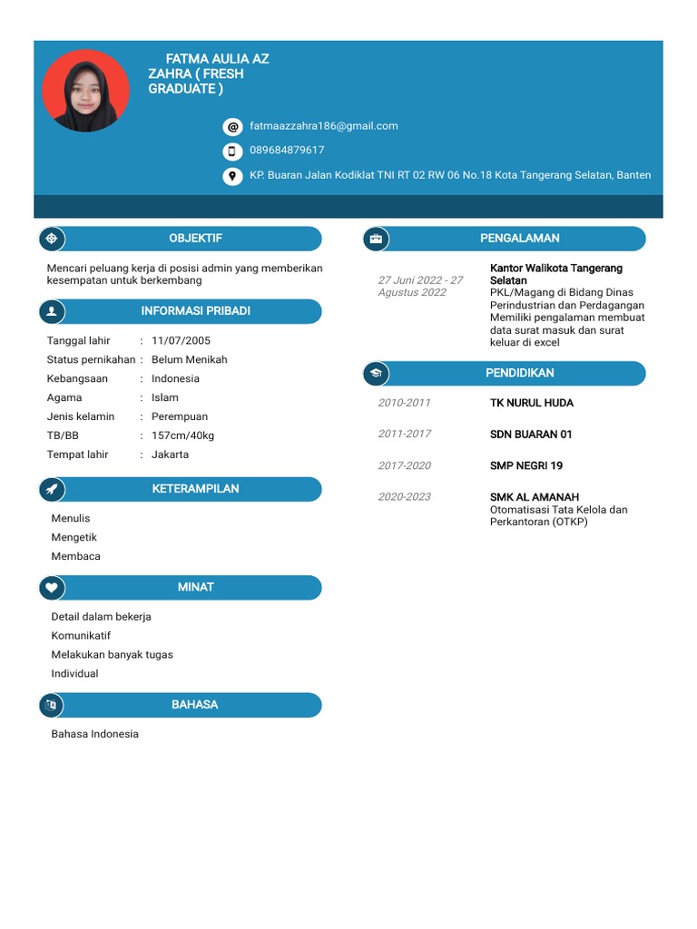 Contoh CV Lamaran Kerja | PDF