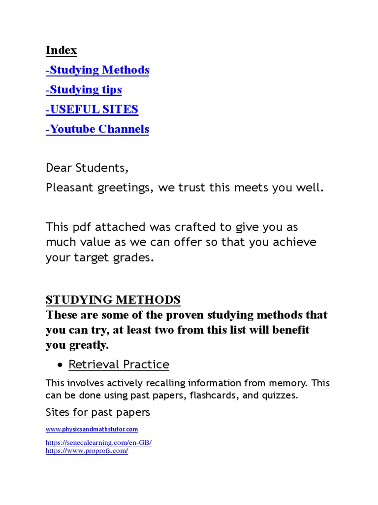 PDF Studying Help | PDF | Mental Processes | Cognitive Psychology