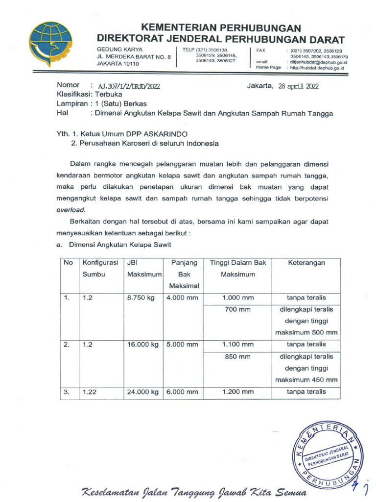 SKRB Online - Arm Roll & Hook Lift (Dimensi) | PDF