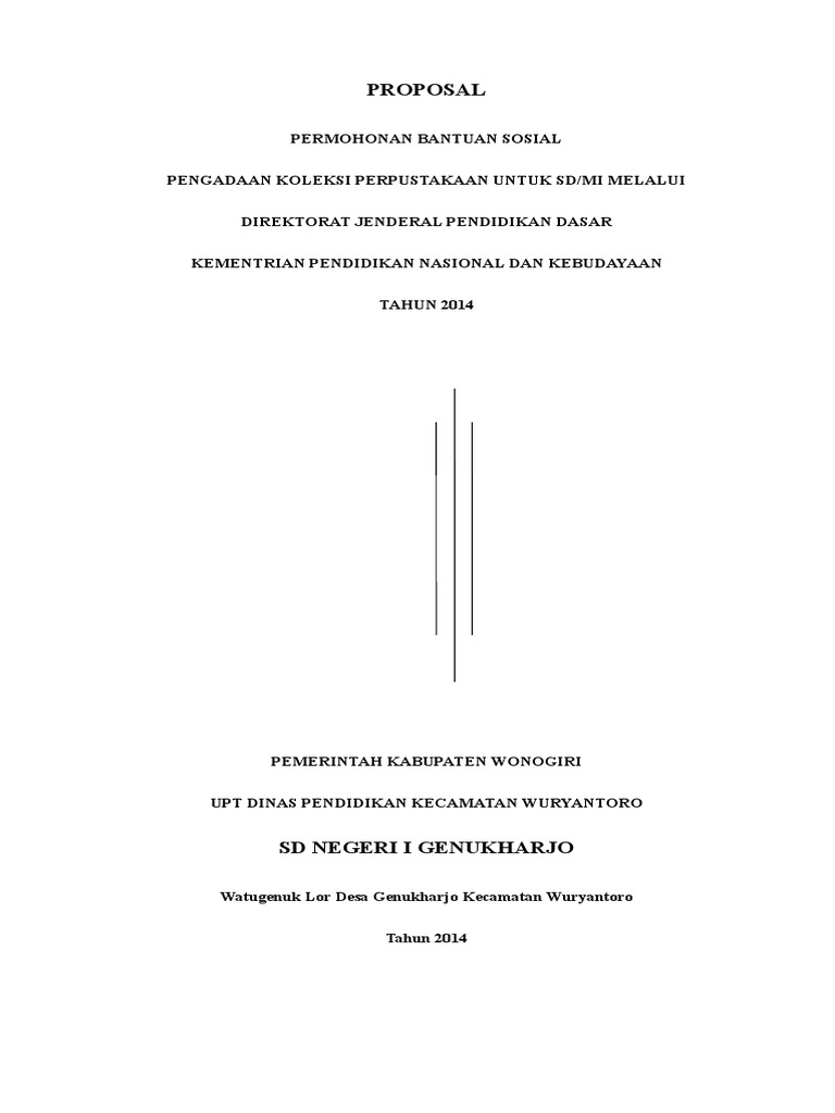 PROPOSAL SD 1 Genukharjo | PDF