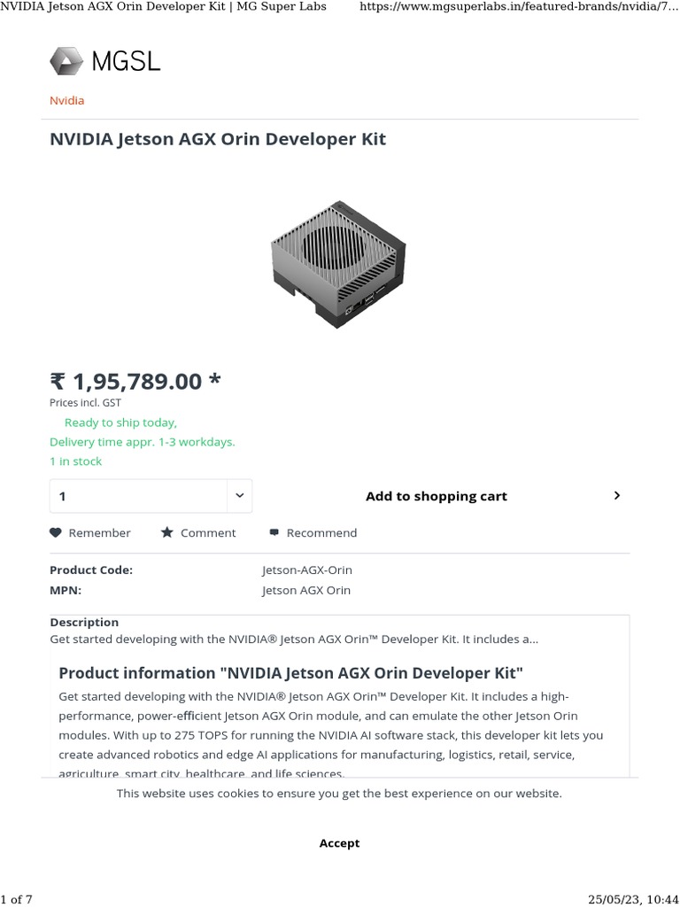 NVIDIA Jetson AGX Orin Developer Kit MG Super Labs | PDF | Graphics ...