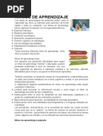 Ritmos y Estilos de Aprendizaje | PDF | Aprendizaje | Evaluación