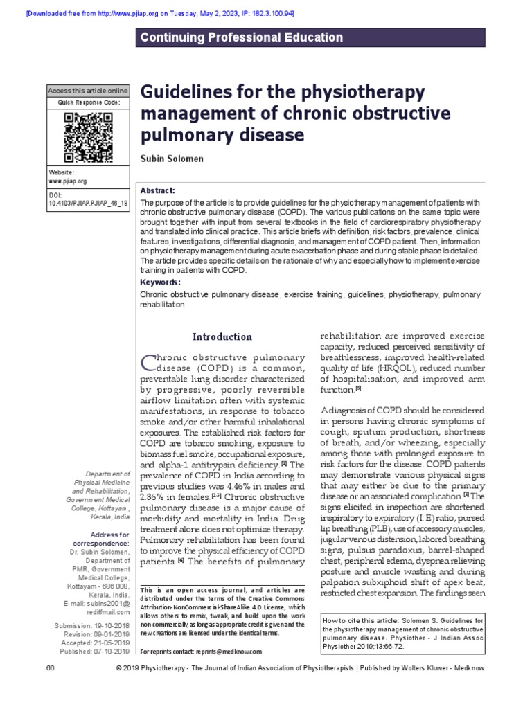 Fisioterapi Ppok Eng | PDF | Chronic Obstructive Pulmonary Disease ...