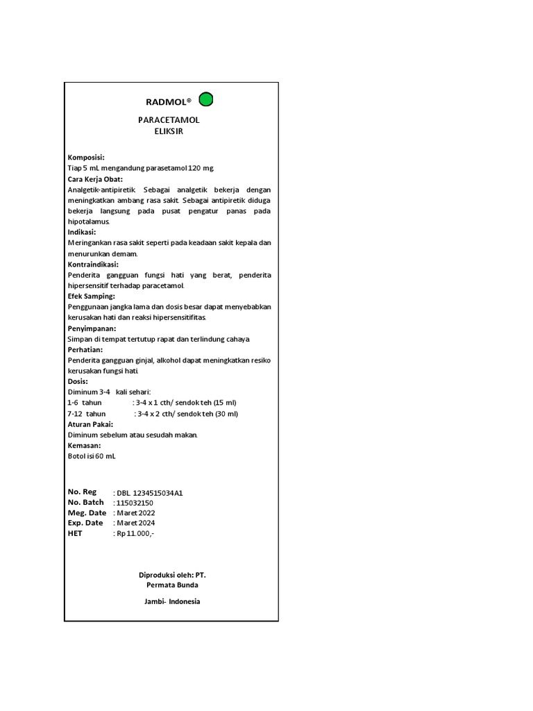 Brosur, Etiket, Kotak Elixir | PDF