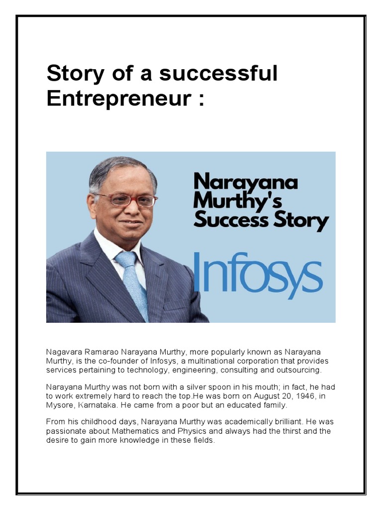 Story of A Successful Entrepreneur | PDF | Economies