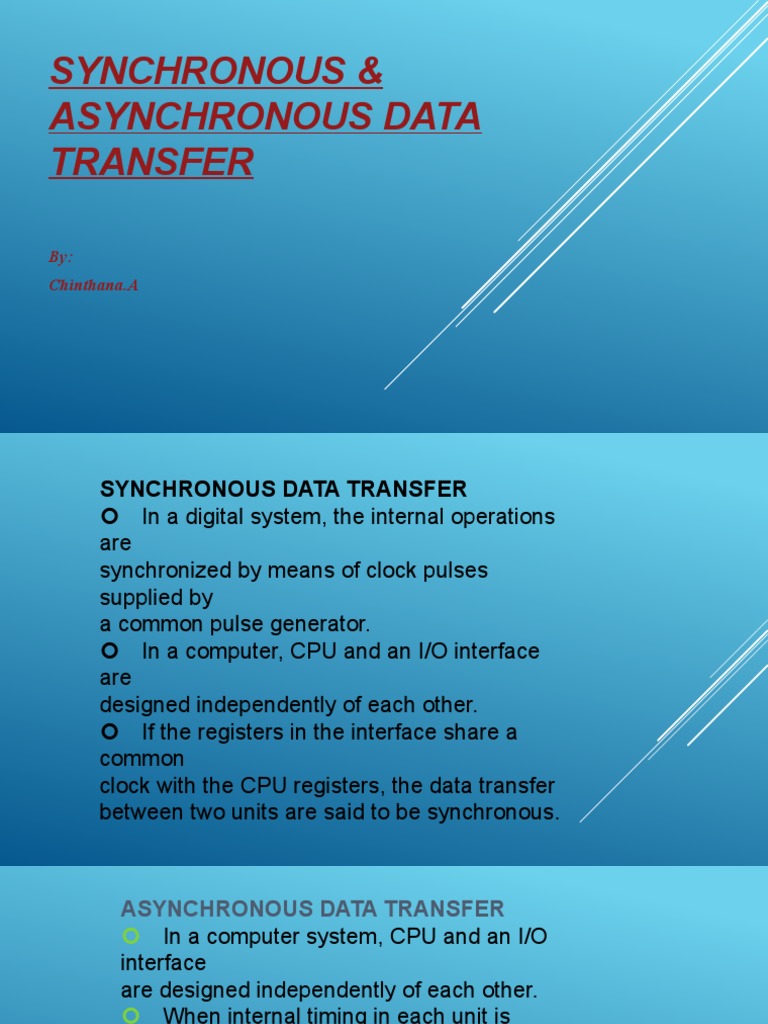 Synchronous & | PDF | Input/Output | Central Processing Unit Synchronous & | PDF | Input/Output | Central Processing Unit