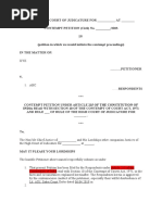 Contempt Petition Format | PDF | Contempt Of Court | Affidavit