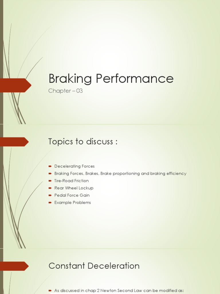 3 - Braking Performance | PDF | Anti Lock Braking System | Brake