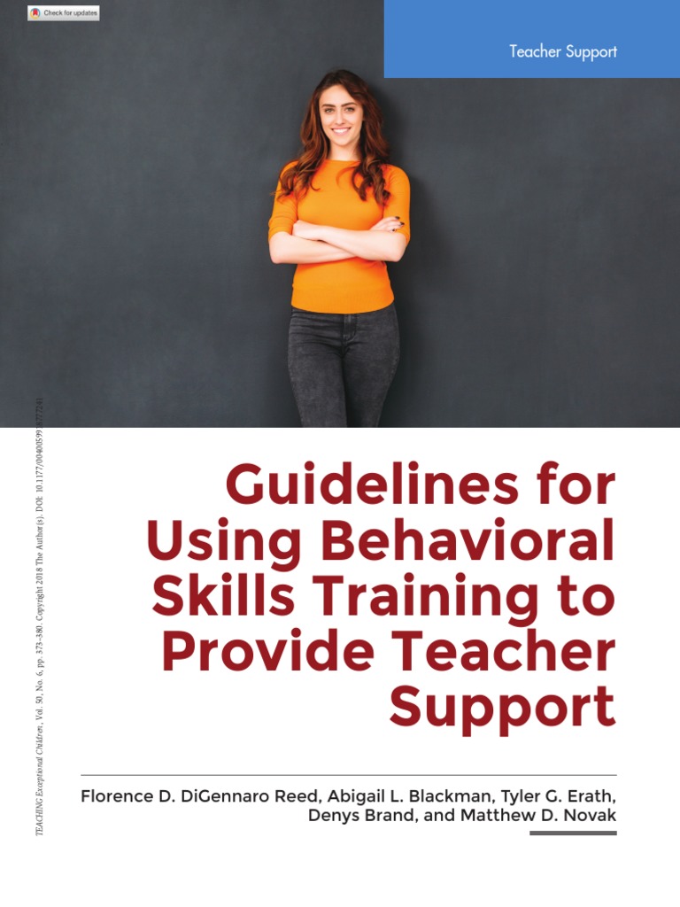 DiGennaroReed Blackman Erath Brand Novak 2018 | PDF | Reinforcement | Teachers