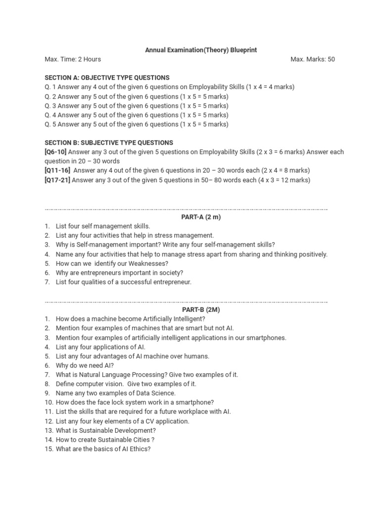 Annual Revision Worksheet | PDF | Artificial Intelligence ...