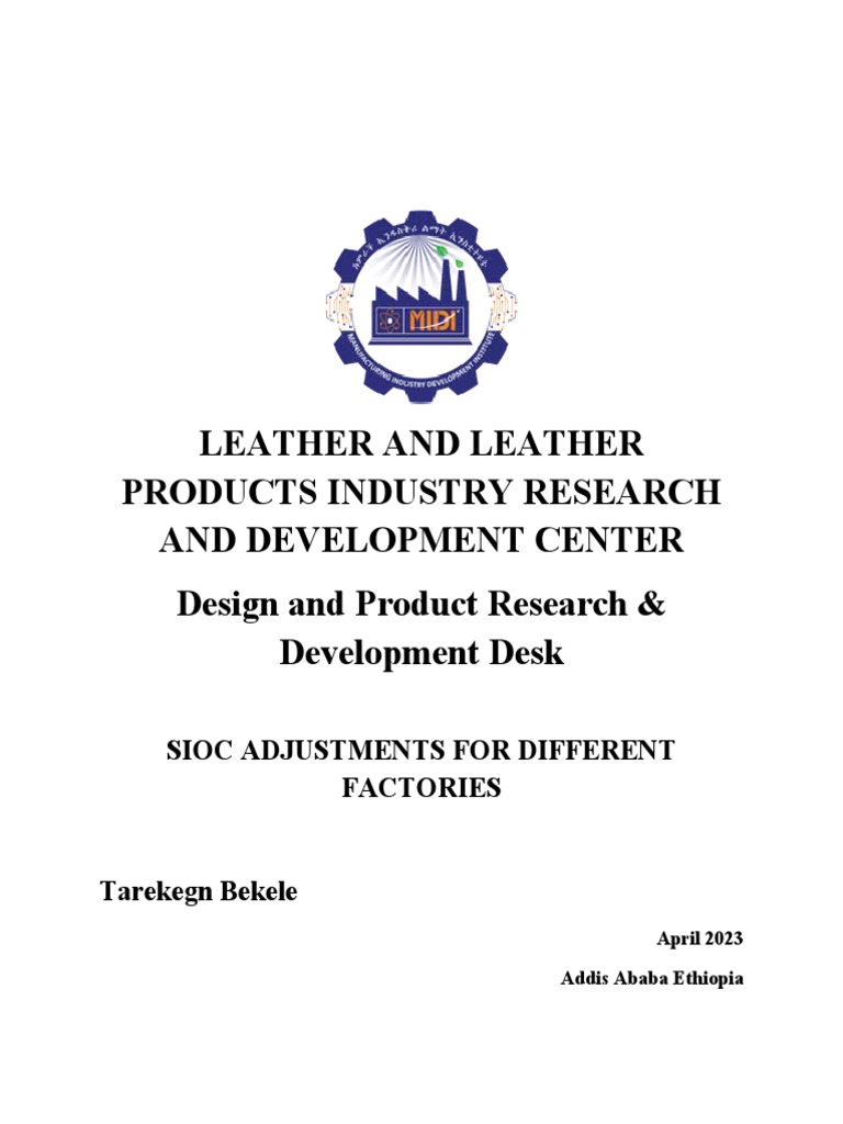 SIOC Adjustments of Factories | PDF