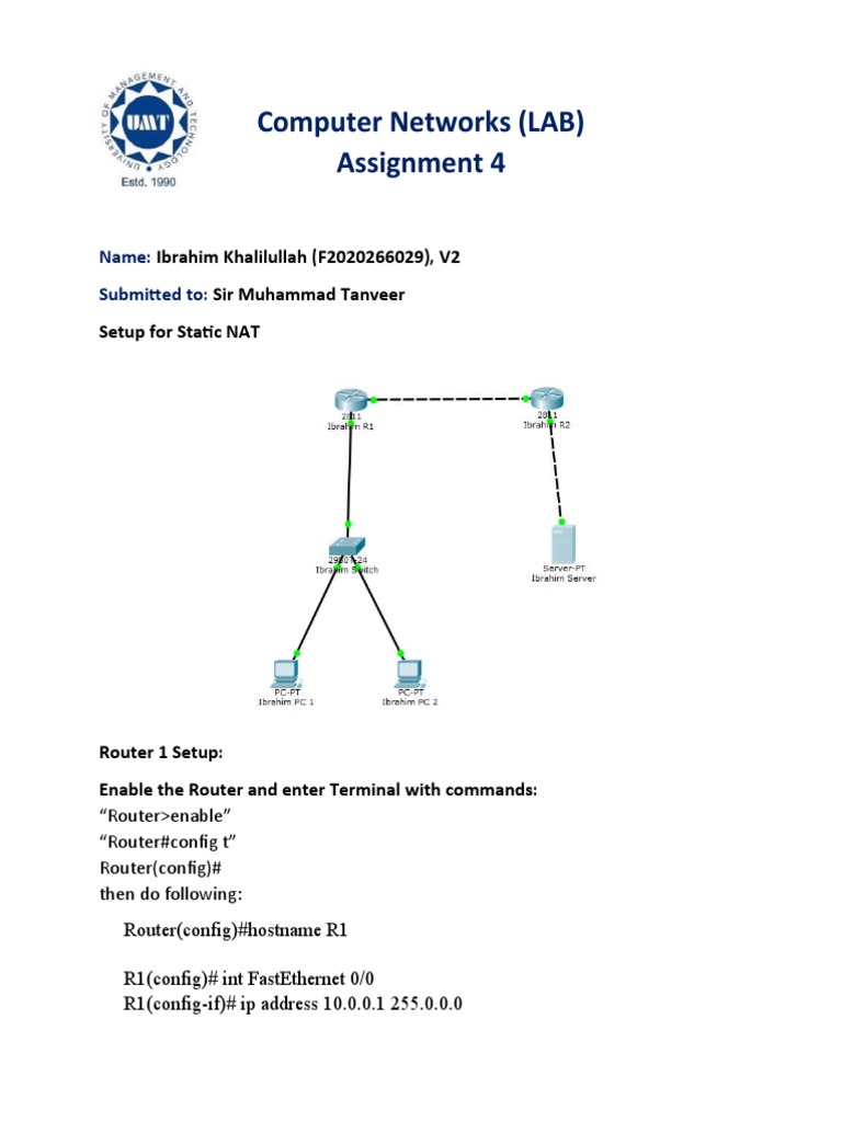 Assignment 4 | PDF | Ip Address | Telecommunications