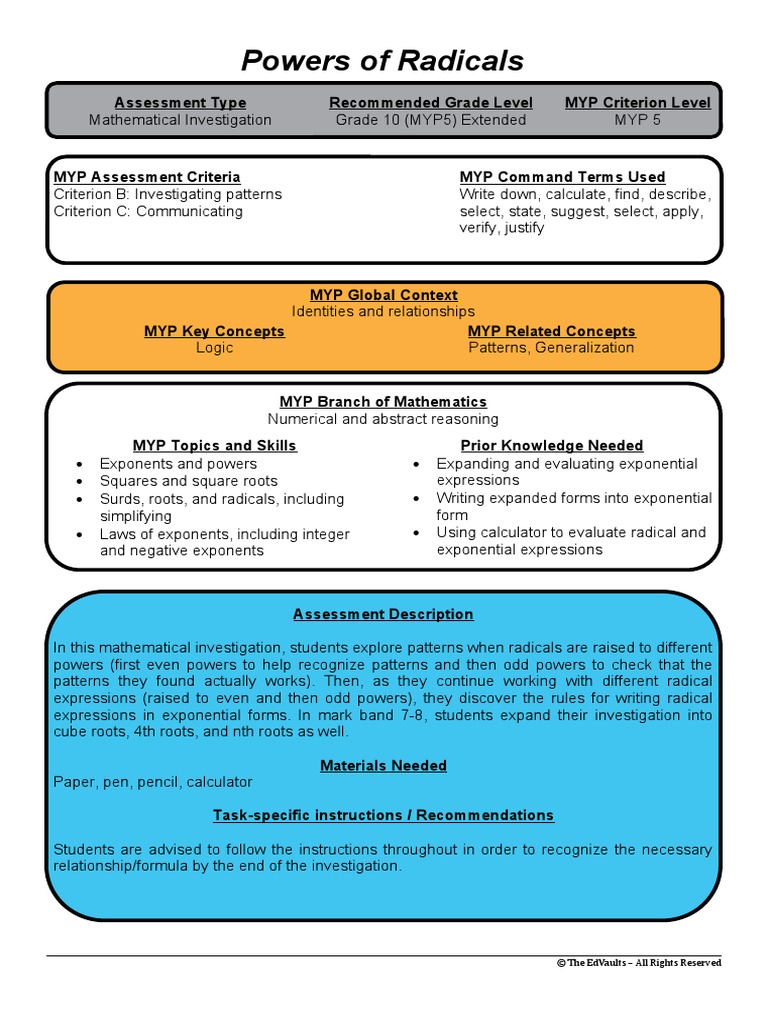 Exploring Powers of Radicals | PDF | Exponentiation | Square Root