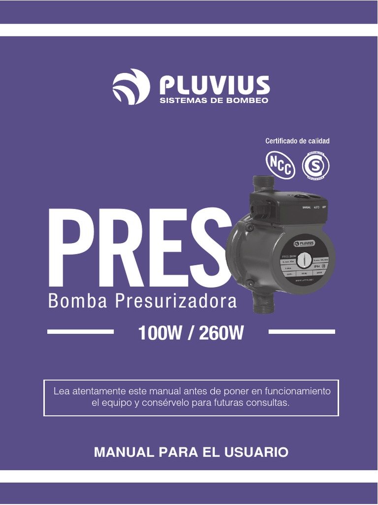 11241459 Manual Pluvius PRESTE | PDF | Bomba | Tap (Válvula)