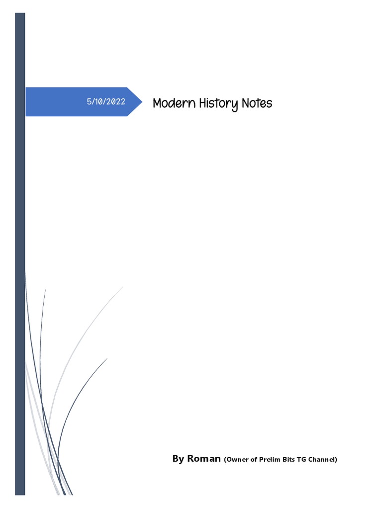 Modern History Notes (Full PDF | PDF