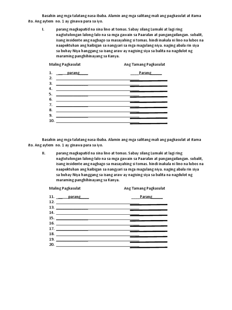 filipino talata | PDF
