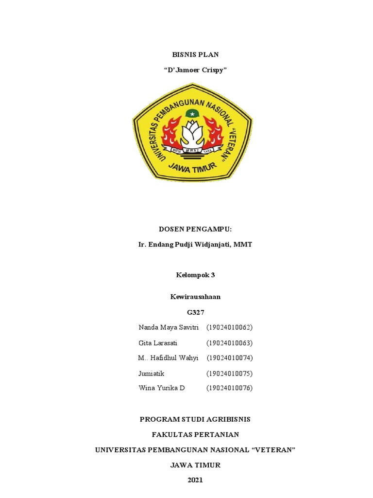Kelompok 3 - Bisnis Plan | PDF | Bisnis | Ilmu Sosial