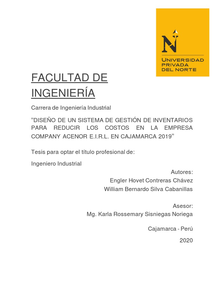 TESIS COMPLETA Engler Contreras - William Silva EJEMPLO II | PDF ...