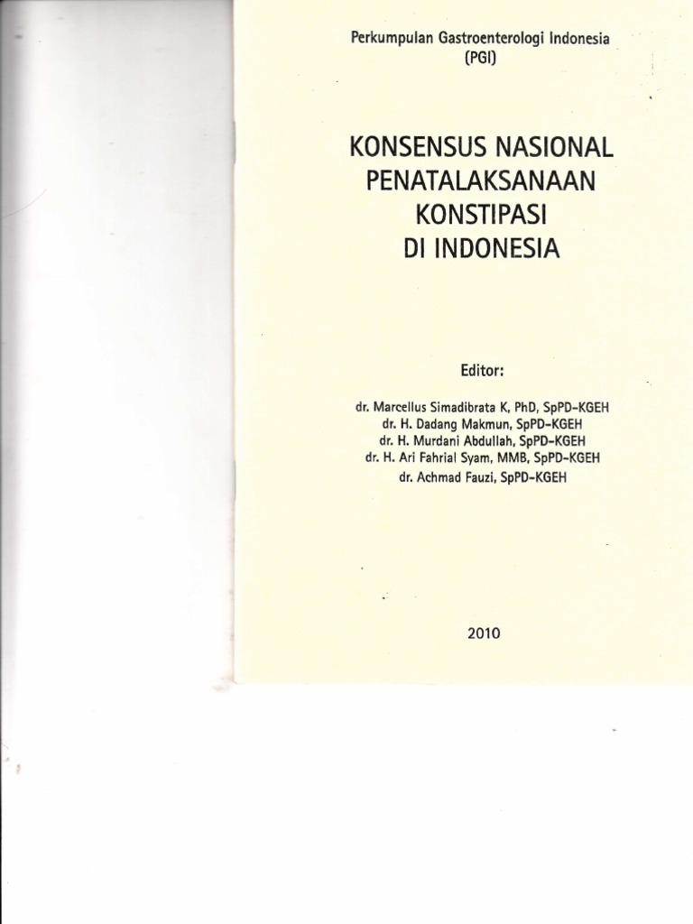 Konsensus Konstipasi | PDF