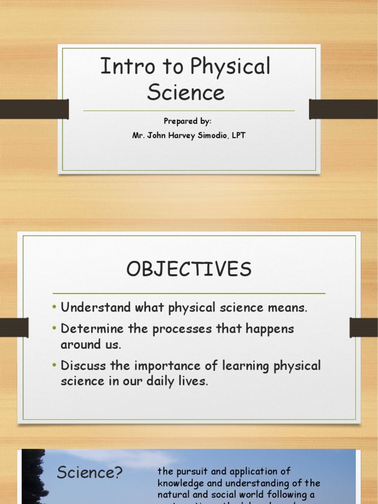 Understanding Physical Science Basics | PDF
