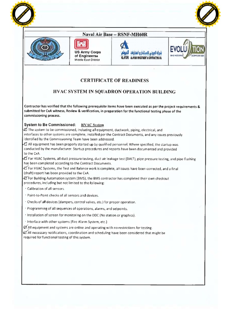 Certificate of Readiness | PDF