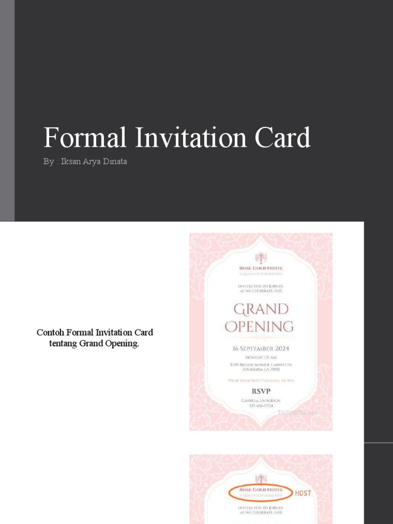 Formal Invitation Card | PDF
