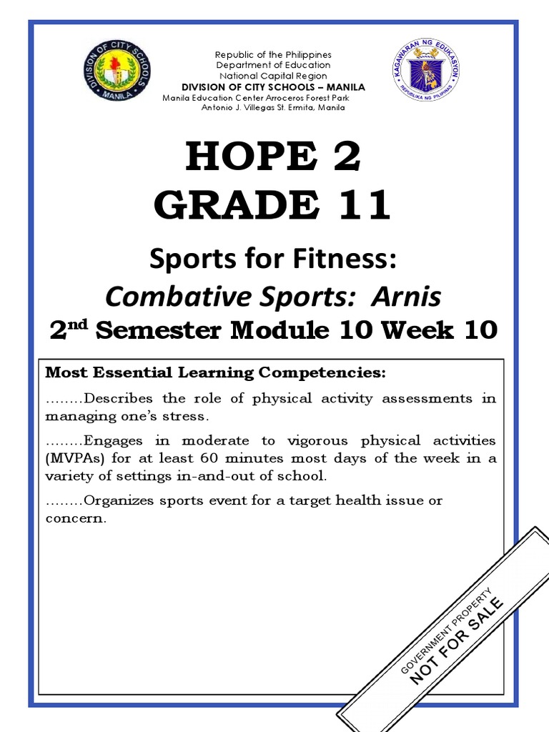 HOPE-2 Q3 Mod10 | PDF | Thorax | Combat