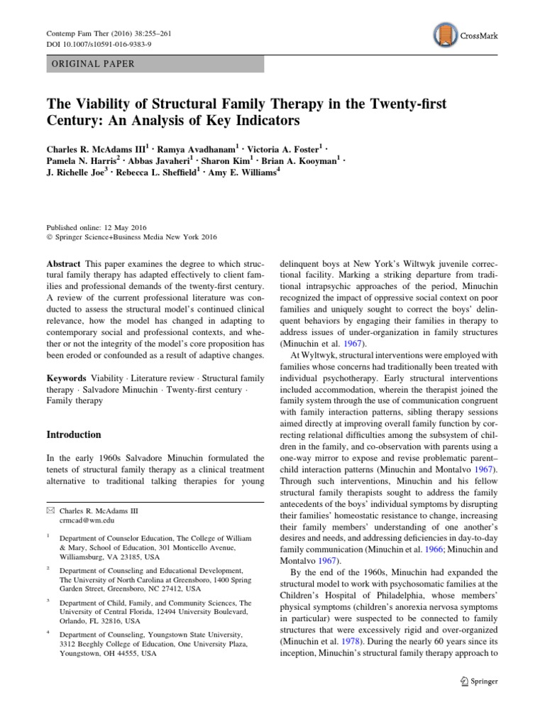 The Viability of Structural Therapy in 21st Century | PDF