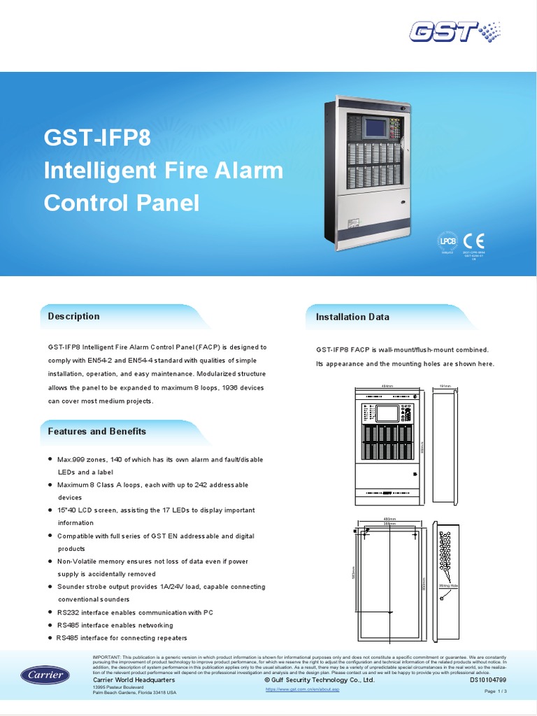 GST-IFP8 - DS10104799 Datasheet | PDF | Computer Engineering | Electricity