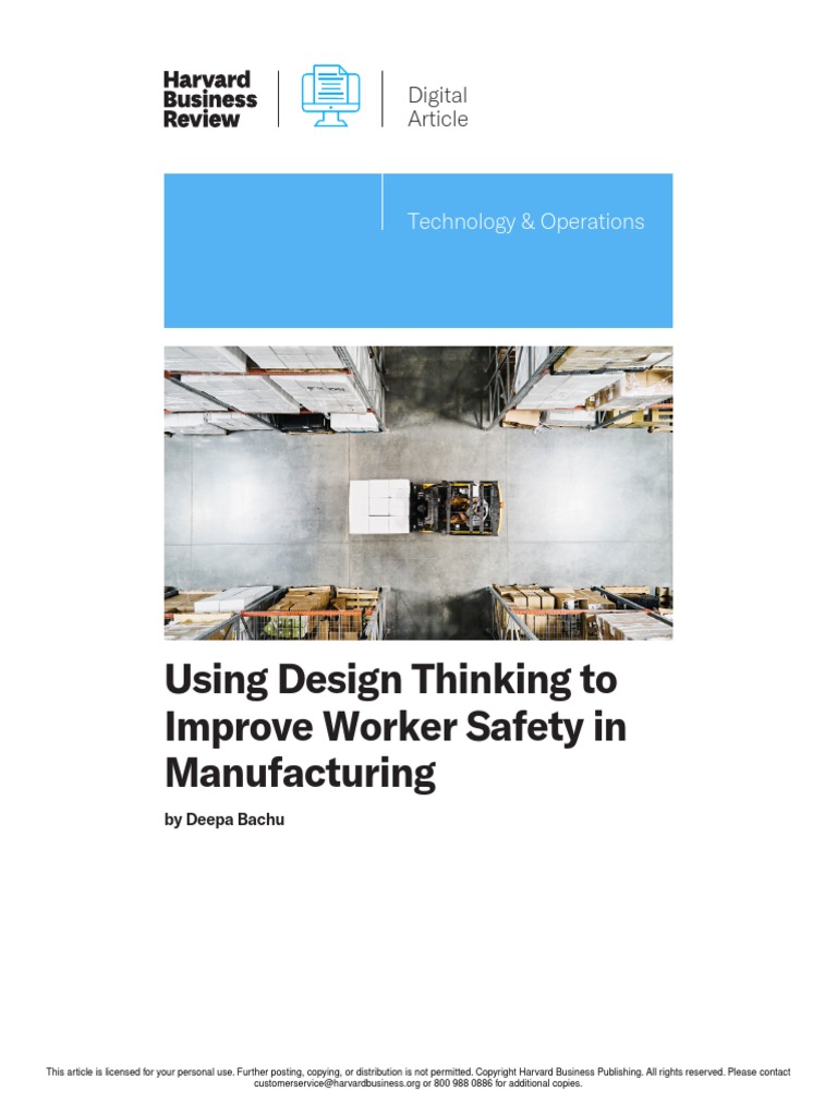 Using Design Thinking To Improve Worker Safety in Manufacturing | PDF ...
