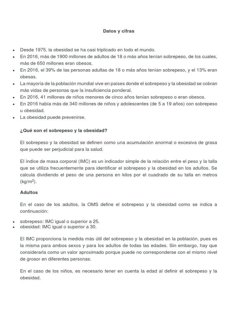 Importancia Del IMC | PDF | Obesidad | Índice de masa corporal
