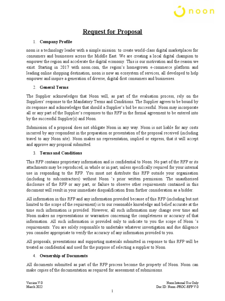 Procurement RFP - India CS | PDF