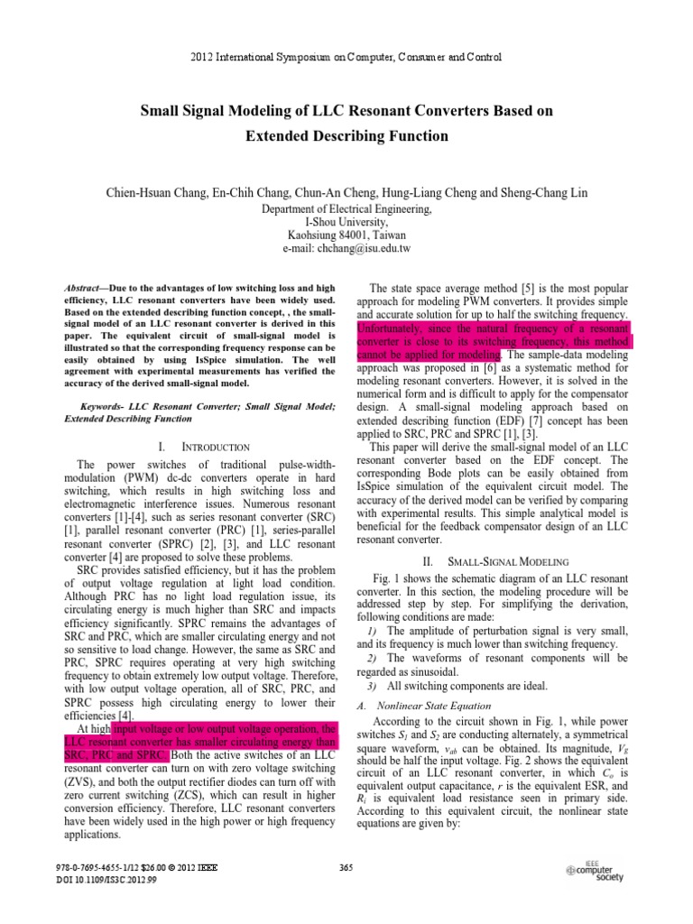 Extended Describing Function - LLC Resonant Converter | PDF | Science ... Extended Describing Function - LLC Resonant Converter | PDF | Science ...