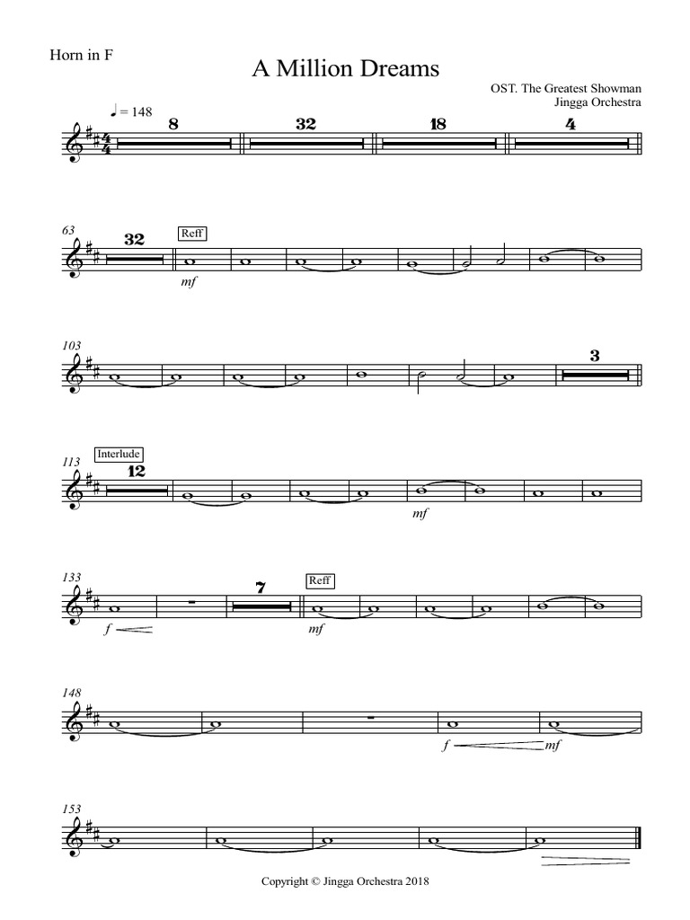 A Million Dreams - Parts | PDF