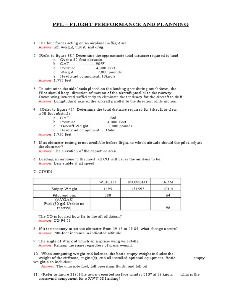 Flight Performance and Planning (PPL) | PDF | Aircraft | Flight