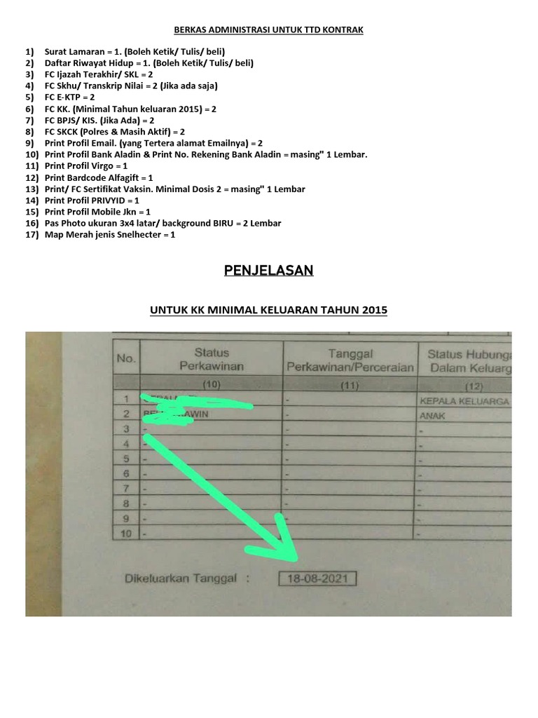 BERKAS - BERKAS ADMINISTRASI (PKWT).pdf | PDF