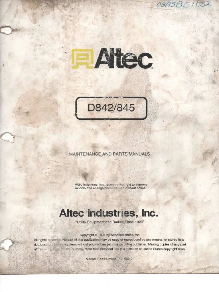 Manual Altec d842-845 | PDF