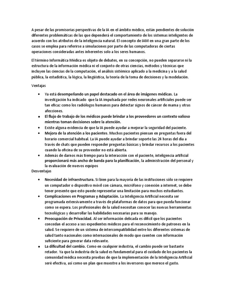 Ventajas y Desventajas de La IA | PDF | Inteligencia artificial ...