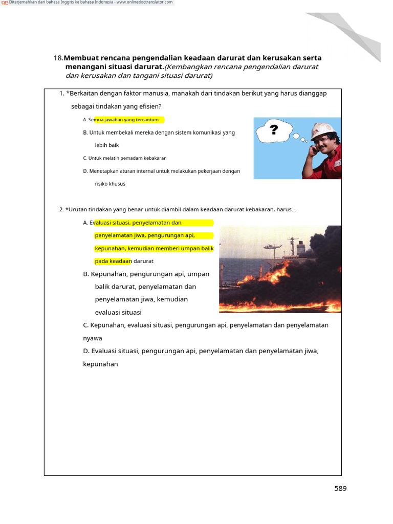 Develop Emergency and Damage Control Plans and - En.id | PDF