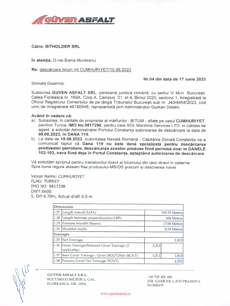 Corespondenta Purtata Intre Cele Doua Companii Private (40913) | PDF