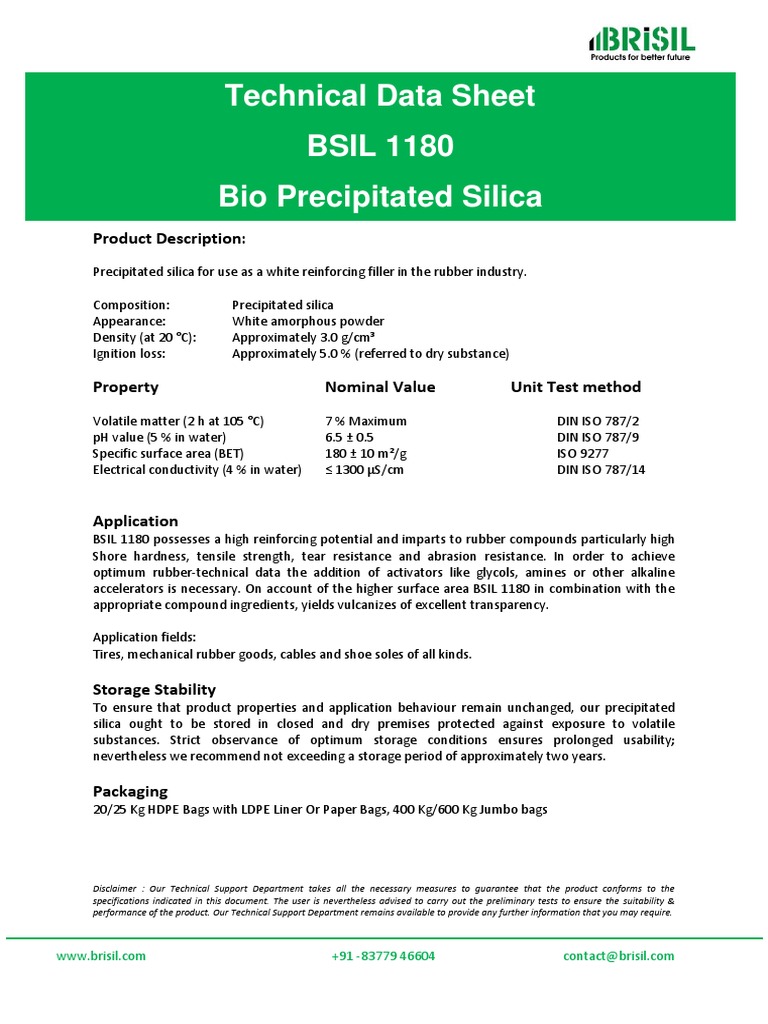 Brisil BSIL 1180 TDS | PDF