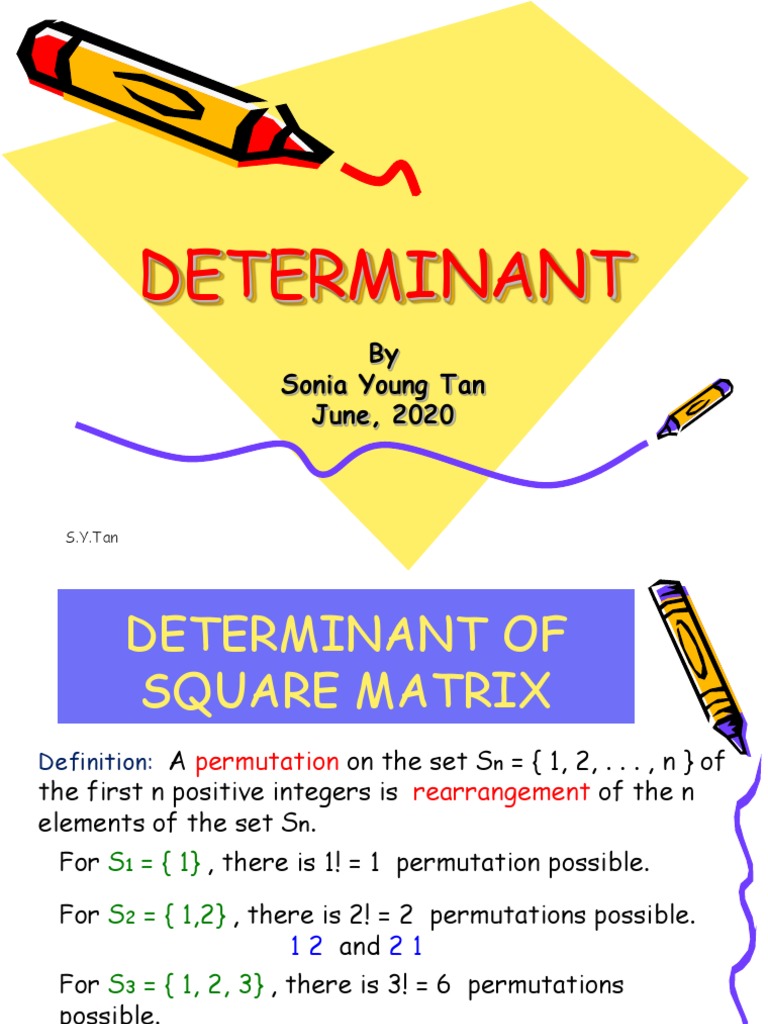 Determinants of Square Matrices Explained | PDF | Determinant ...