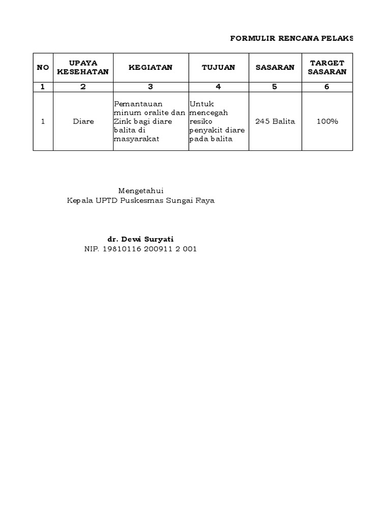 RPK Tahunan Program Diare Tahun 2023 | PDF
